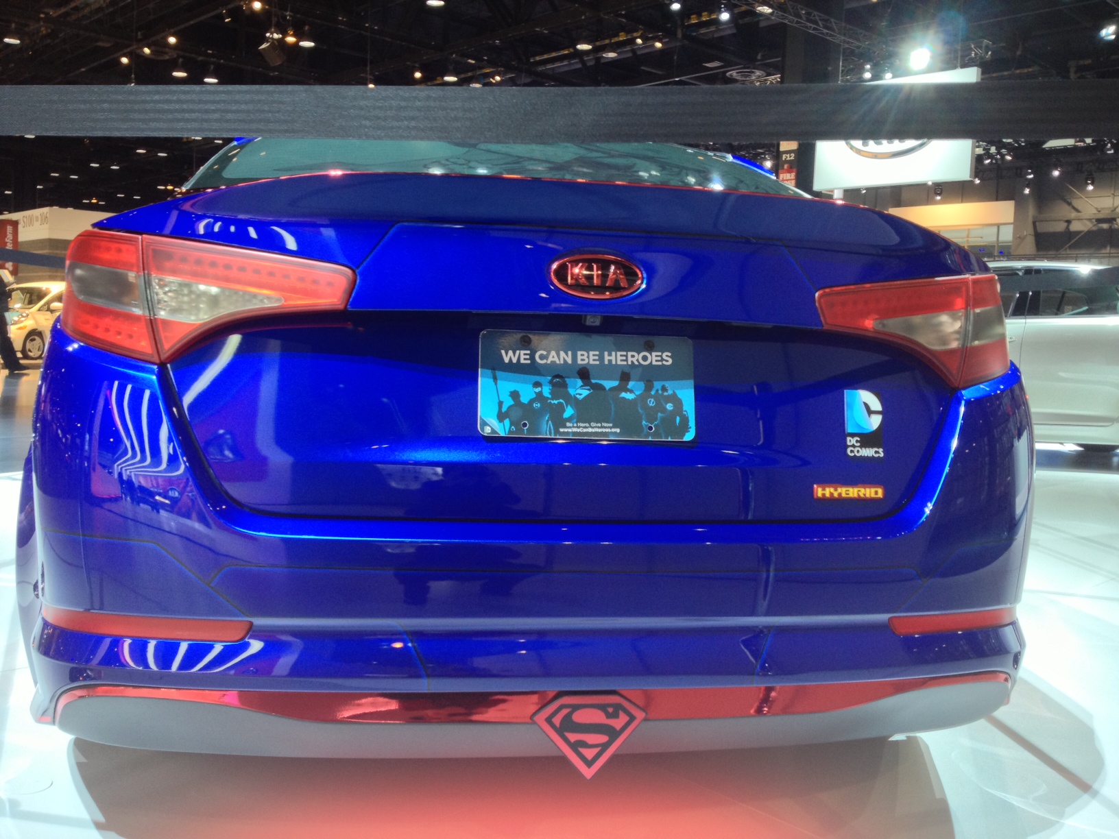 The Superman Kia Optima Hybrid Flies Into The Chicago Auto Show