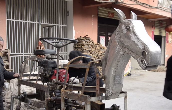 Watch Chinese Inventor Ride His Mechanical Horse - The Fast Lane Car